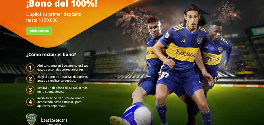 Betsson Argentina - Bono de hasta $5.000 ARS - Reseña 2024